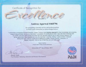 padi-certificate-excellence-dawn-carlton-TSD - Thresher